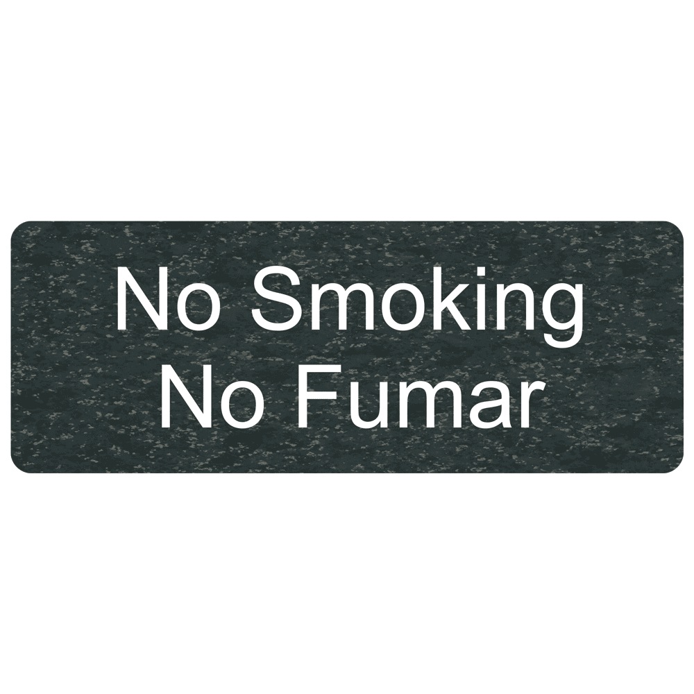 No Smoking No Fumar Bilingual Engraved Sign EGRB-460-WHTonCHMRBL