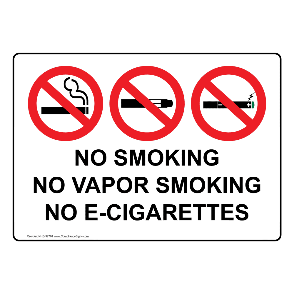 Tobacco Free Facility Sign NHE-25190 Smoking Area