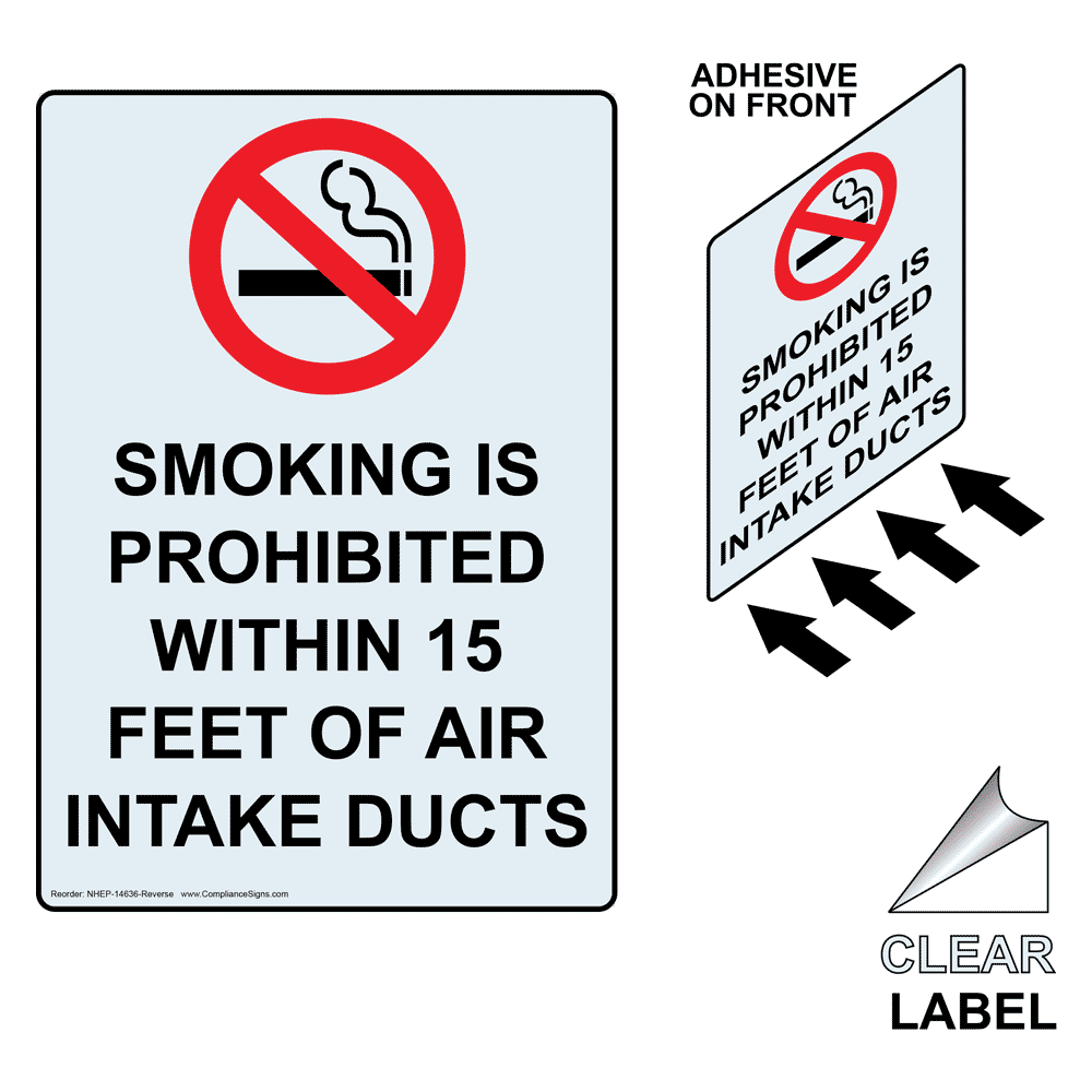 Portrait Smoking Clear Label With Symbol NHEP-14636-Reverse