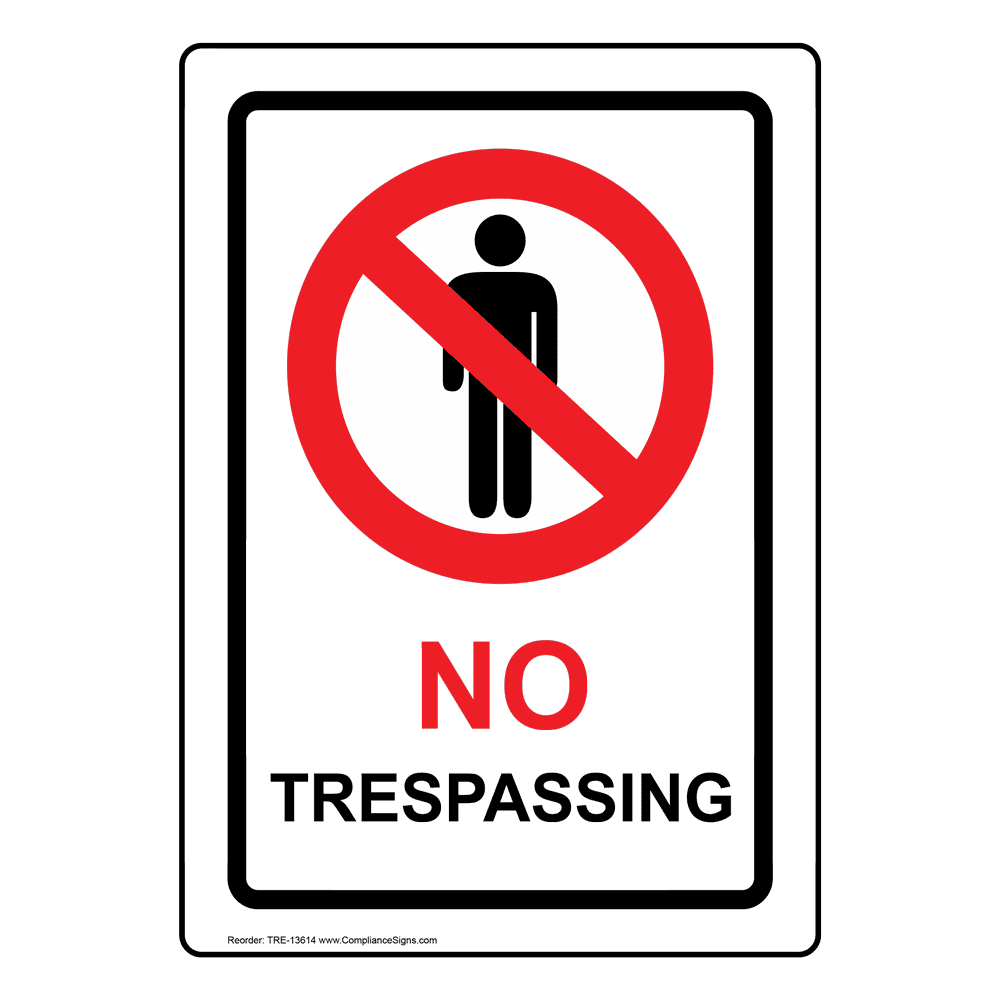 No Trespassing Sign TRE-13614 No Soliciting / Trespass