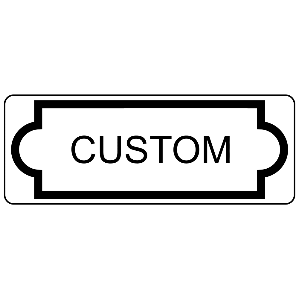 Custom Engraved Sign EGRE-CUSTOM-M6_Black_on_White