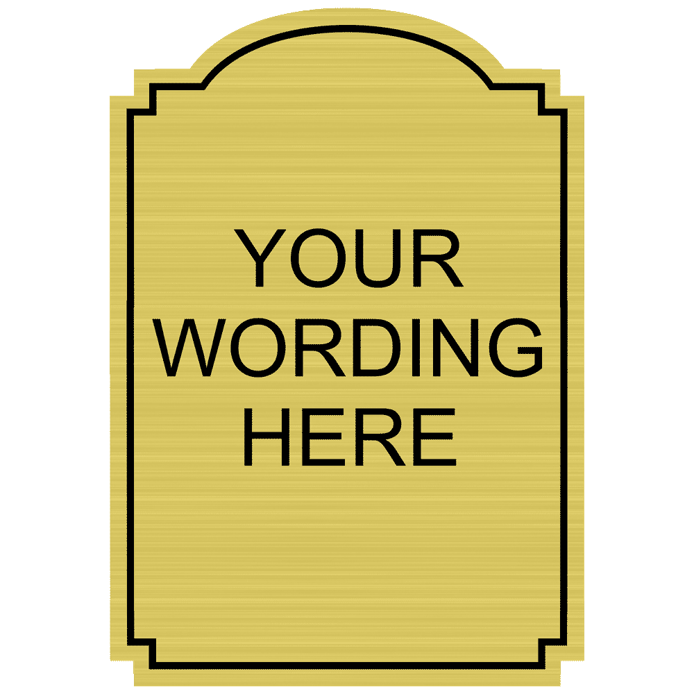 Custom Engraved Sign EGRE-CUSTOM-M8_Black_on_Gold