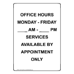 Enter/Exit - Business Hours Signs and Labels