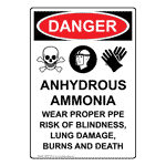 Chemical - Ammonia SDS Signs and Labels