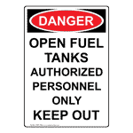 Fuel Tank Labels Safety Signs from ComplianceSigns.com