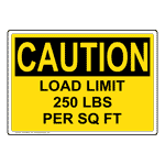 Industrial Notices - Maximum Load Capacity Signs and Labels