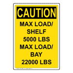 Industrial Notices - Maximum Load Capacity Signs and Labels