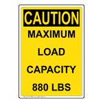 Industrial Notices - Maximum Load Capacity Signs and Labels