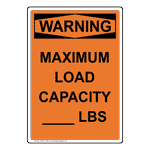 Industrial Notices - Maximum Load Capacity Signs and Labels