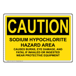 Chemical - Sodium Hypochlorite SDS Signs and Labels
