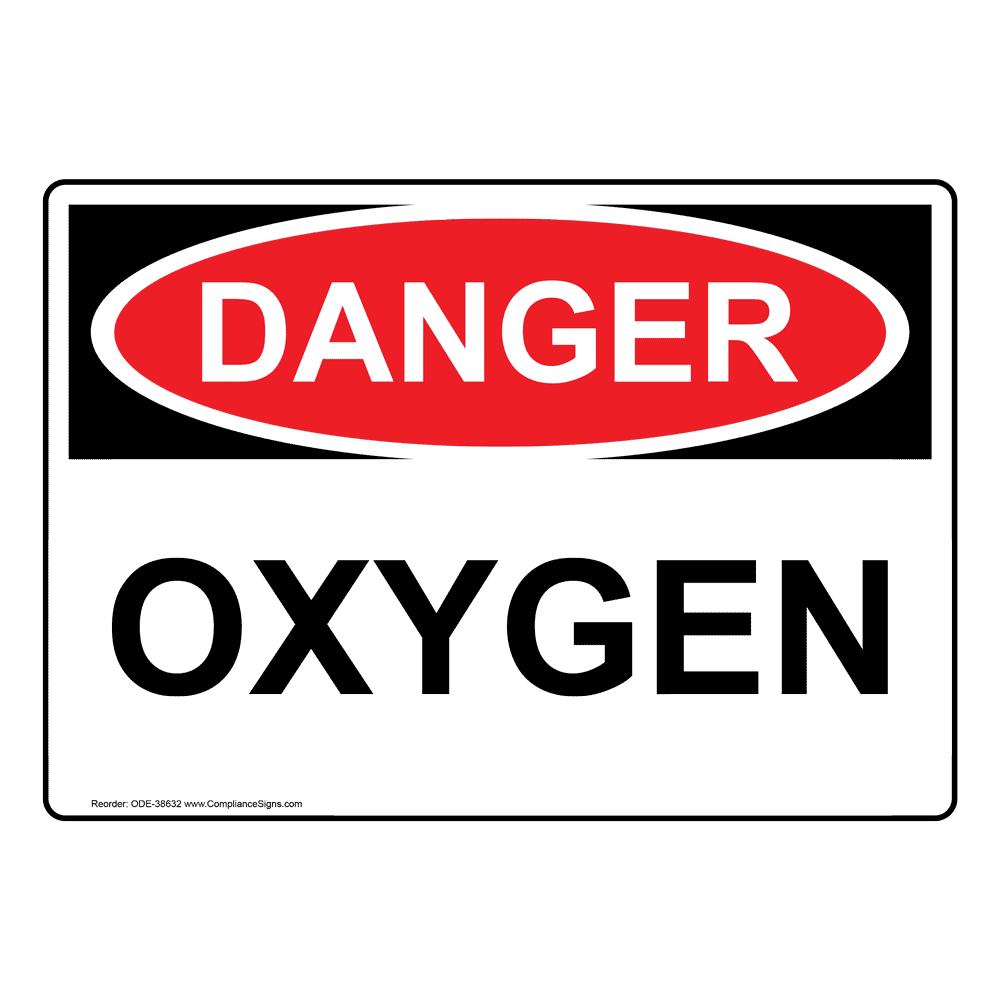 OSHA Oxygen Sign ODE-38632
