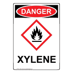 Chemical - Xylene SDS Signs and Labels