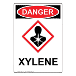 Chemical - Xylene SDS Signs and Labels