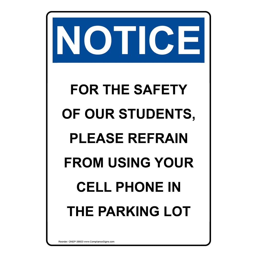 Portrait OSHA For The Safety Of Our Students, Sign ONEP-38603