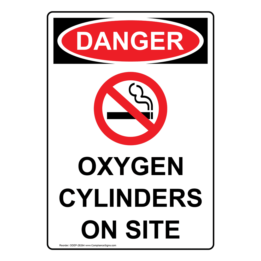 OSHA Oxygen Cylinders On Site Sign With Symbol ODE-28264