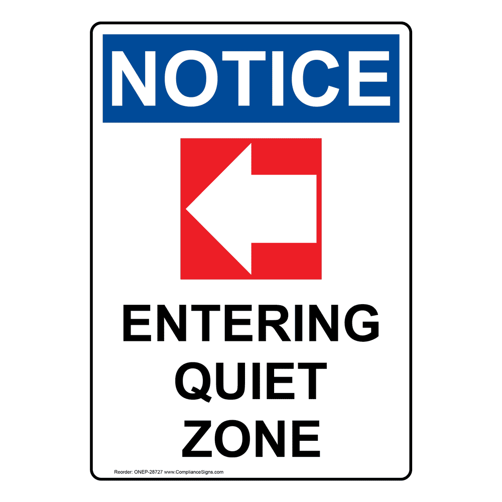 Quiet Zone Signs For Offices
