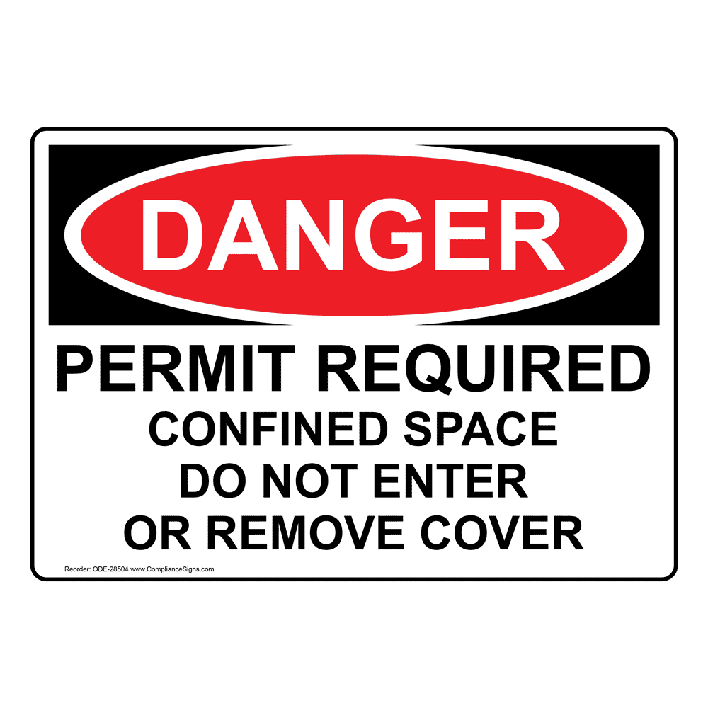 Permit Required Confined Space Do Not Enter Warning Sign Stock Vector ...