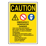 Generator Safety Signs from ComplianceSigns.com