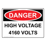 Electrical - OSHA Voltage & Shock Hazard Signs and Labels