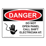Electrical - Electrical Panel Signs and Labels