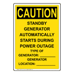 Generator Safety Signs from ComplianceSigns.com