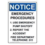 Fire/Emergency - Emergency Contact Signs and Labels