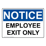 No Trespassing/Security - Restricted Access - OSHA Employees Only Signs ...