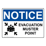 Fire/Emergency - OSHA Muster Point Signs and Labels