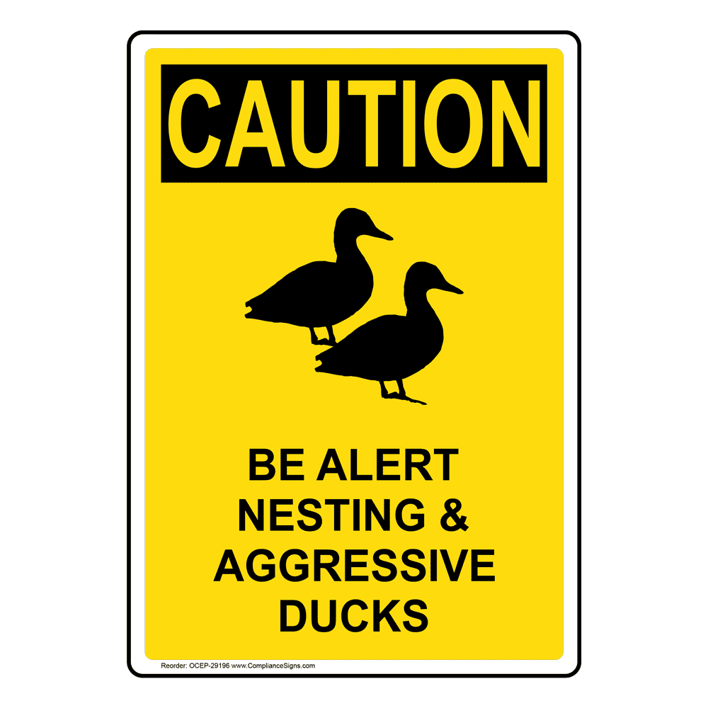 Portrait OSHA Be Alert Nesting And Sign With Symbol OCEP-29196