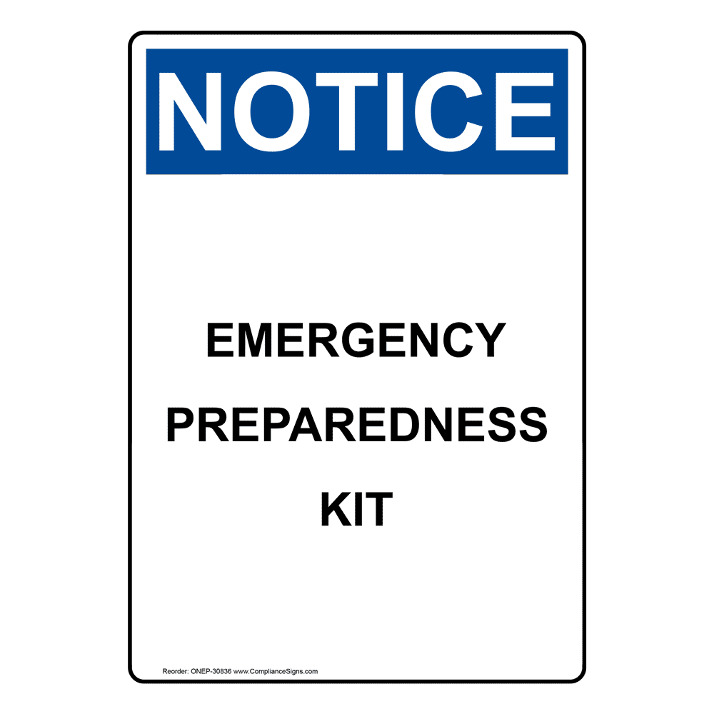 Portrait OSHA Emergency Oxygen Sign With Symbol OEEP-9443