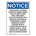 Consuming Raw Food Safety Signs from ComplianceSigns.com