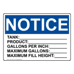 Fuel Tank Labels Safety Signs from ComplianceSigns.com