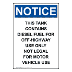 Fuel Tank Labels Safety Signs from ComplianceSigns.com