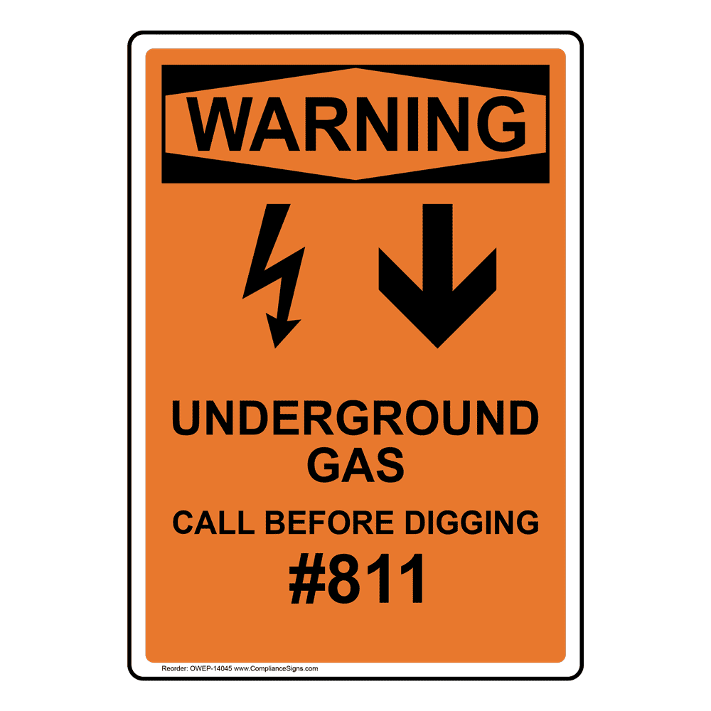 Portrait OSHA Underground Gas Call Sign With Symbol OWEP-14045