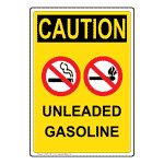 Chemical - Unleaded Gasoline SDS Signs and Labels