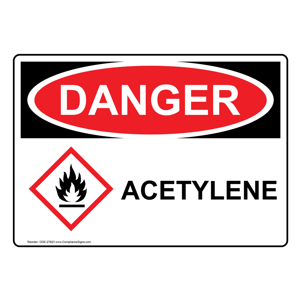 Acetylene Sign ODE-27823 Hazmat Chemical