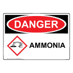 Chemical - Ammonia SDS Signs and Labels