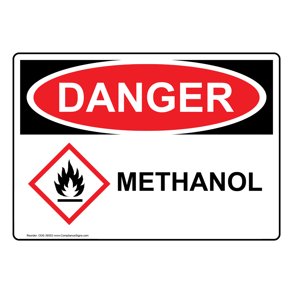 OSHA-GHS Methanol Sign With Symbol ODE-38553