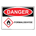 Chemical - Formaldehyde SDS Signs and Labels