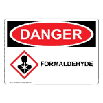 Chemical - Formaldehyde SDS Signs and Labels