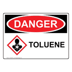 Chemical - Toluene SDS Signs and Labels