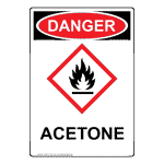 Chemical - Acetone SDS Signs and Labels