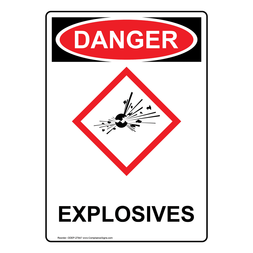 Explosives Sign ODE-27847 Hazmat Explosives