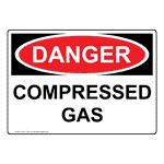 Chemical - Hazardous Gas / Gas Lines Signs and Labels