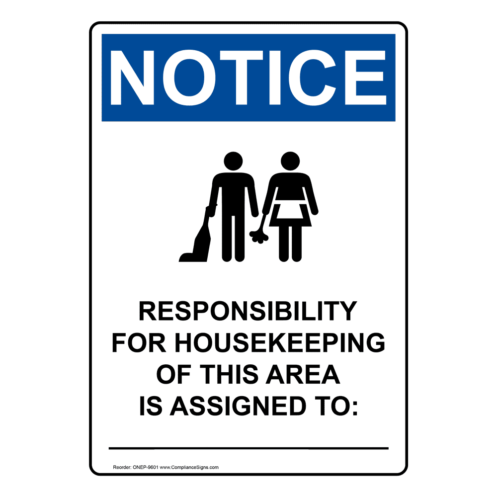 Portrait OSHA Responsibility For Sign With Symbol ONEP-9601