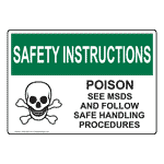 Chemical - MSDS / Right to Know Signs and Labels