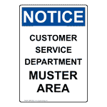 Fire/Emergency - OSHA Muster Point Signs and Labels