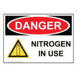 Chemical - Nitrogen SDS Signs and Labels