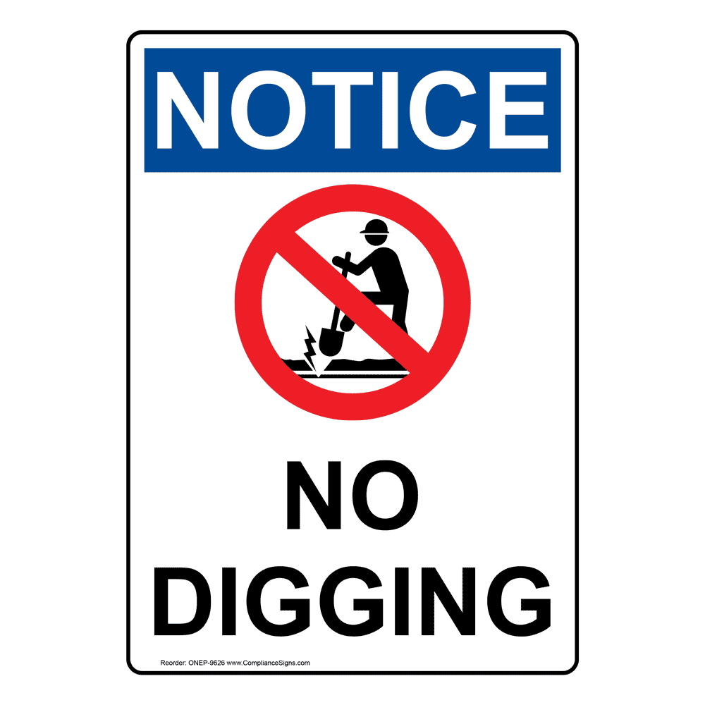 Digging Warning And Caution Symbols