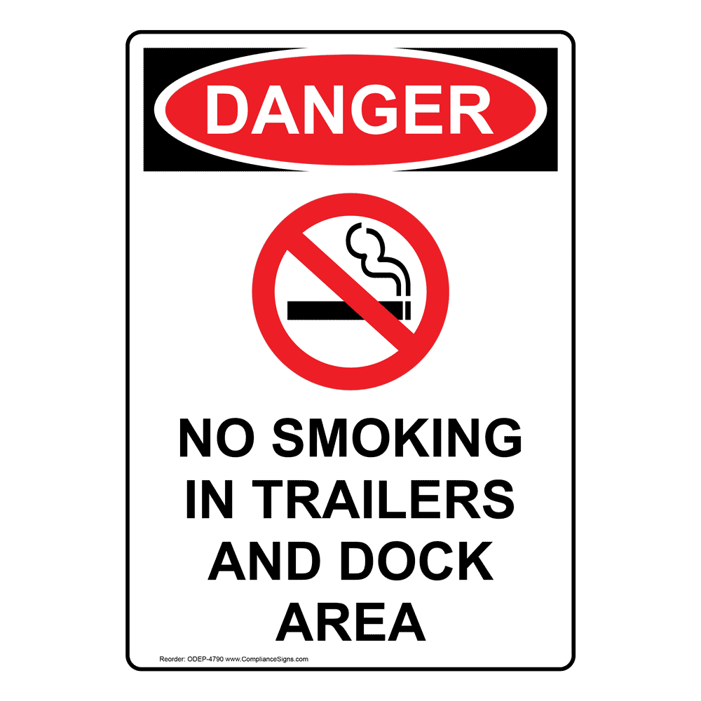 OSHA DANGER Smoking In Designated Areas Only Bilingual Sign ODB-5800
